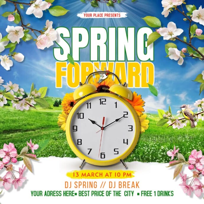 Plantilla de Spring Forward Instagram Post | PosterMyWall