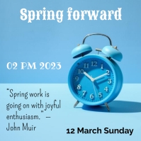Spring forward Instagram post Template | PosterMyWall