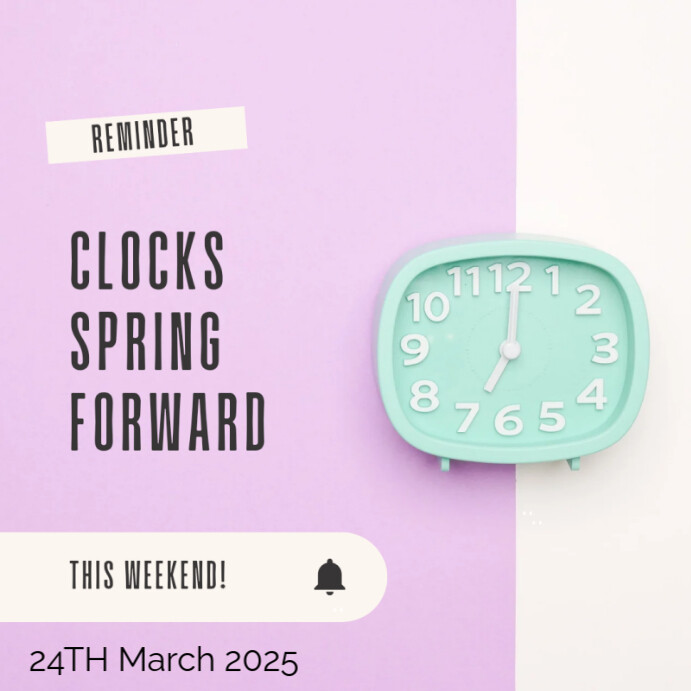 Copy of Spring forward Instagram post design template | PosterMyWall