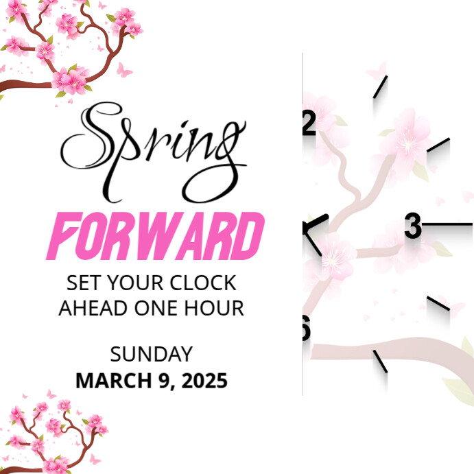 Copy of Spring Forward Instagram Post Template | PosterMyWall