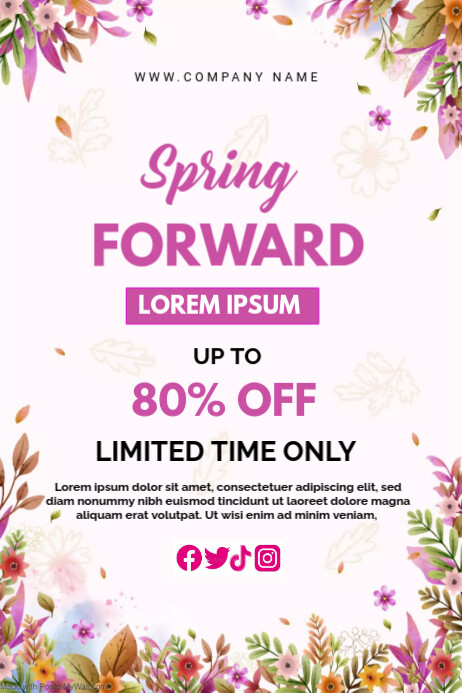 Copy of Spring Forward Poster | PosterMyWall
