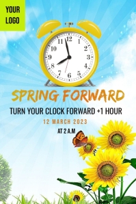 Floral Spring Forward Poster Template | PosterMyWall