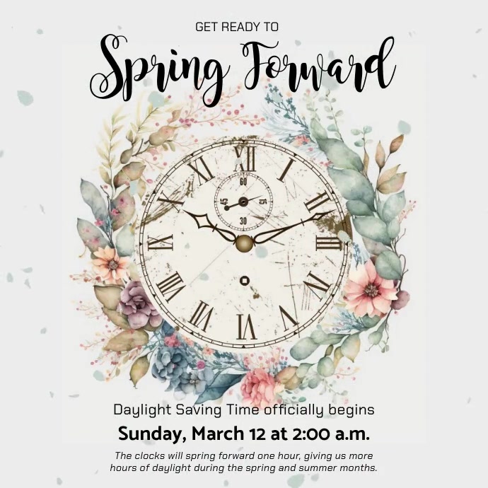 Plantilla de Spring Forward Template | PosterMyWall