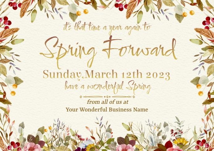 Copia de Spring Forward Time Change Reminder | PosterMyWall