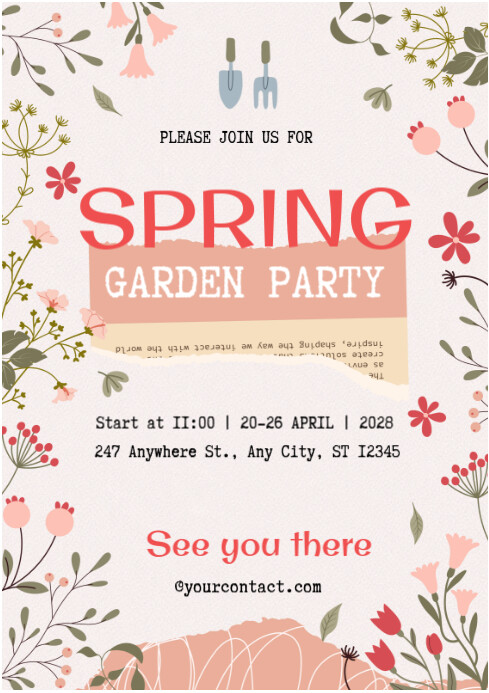 Plantilla de Spring garden party | PosterMyWall