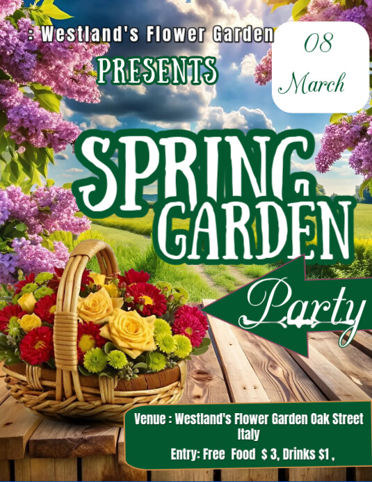 Plantilla de Spring garden party | PosterMyWall