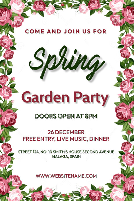 Plantilla de Spring Garden Party Poster Template | PosterMyWall
