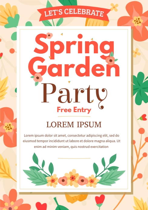 Spring Garden Party Template | PosterMyWall