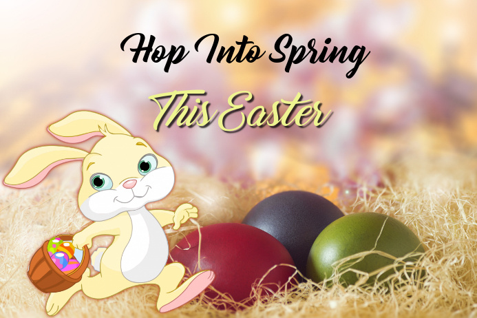 Spring Into A Happy Easter Template | PosterMyWall