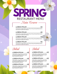 14,690+ spring menu template Customizable Design Templates | PosterMyWall