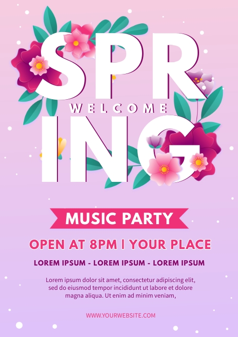 Spring Music Party Poster Template | PosterMyWall