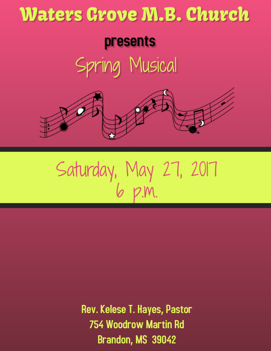Spring Musical Template | PosterMyWall