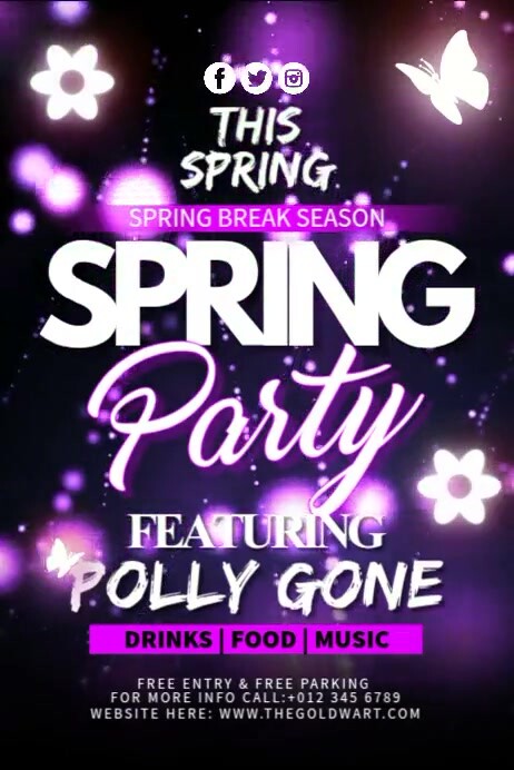 Spring Party Ads Template | PosterMyWall