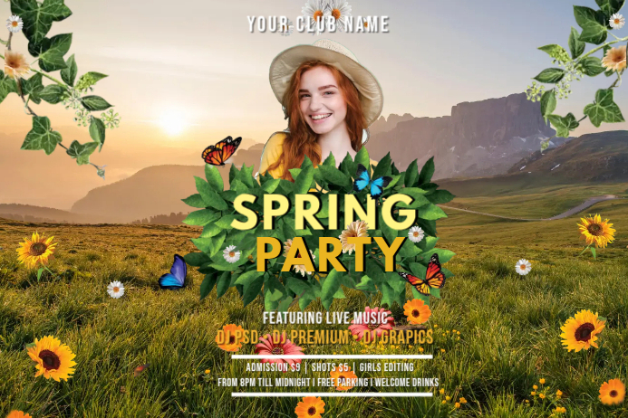 Spring Party Ads Template | PosterMyWall