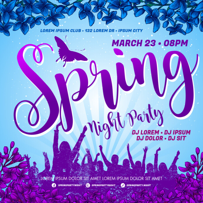 SPRING PARTY BANNER Template | PosterMyWall