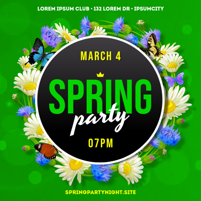 Copy of SPRING PARTY BANNER | PosterMyWall