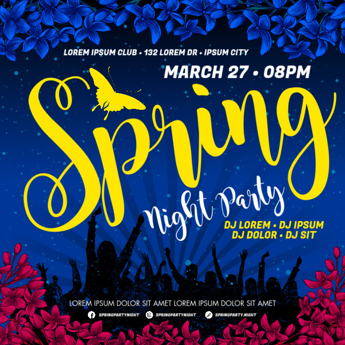 Plantilla de SPRING PARTY BANNER | PosterMyWall