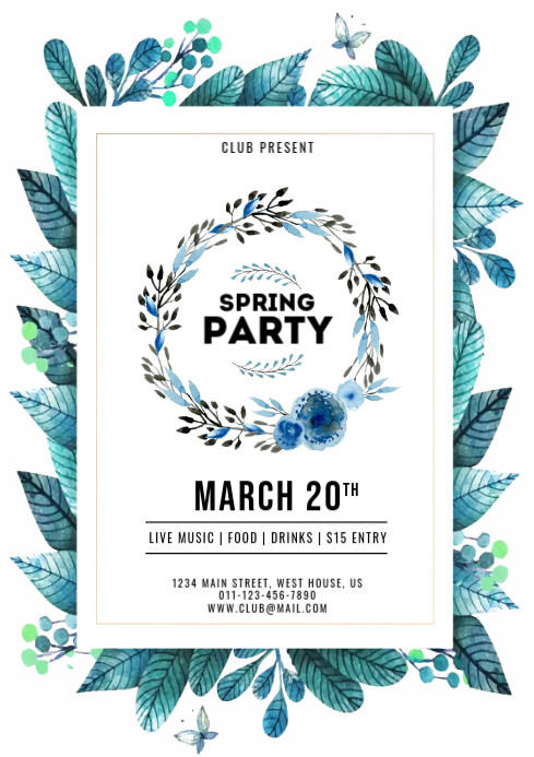 spring party Template | PosterMyWall