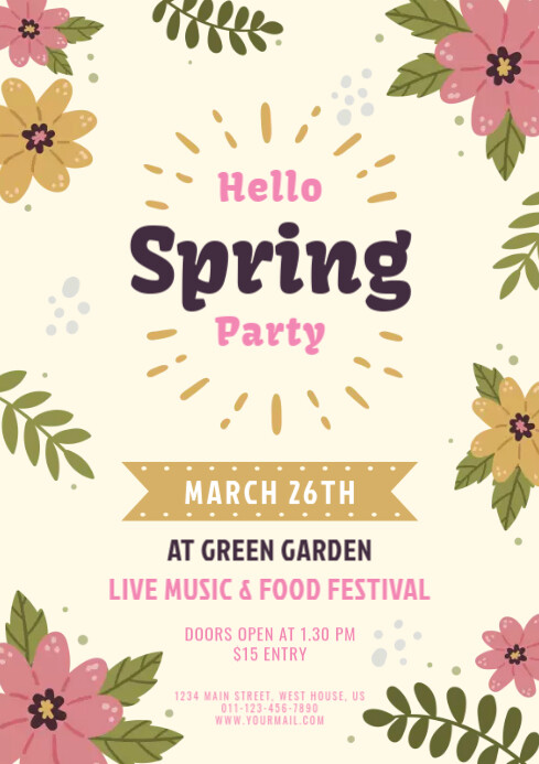 spring party Template | PosterMyWall