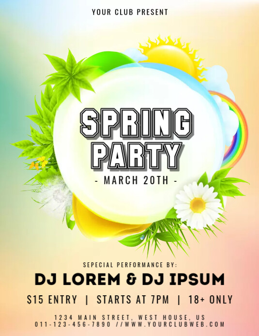 spring party Template | PosterMyWall