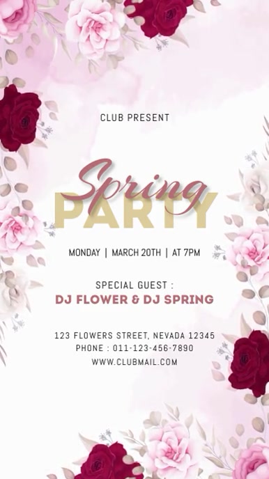 Copy of spring party | PosterMyWall