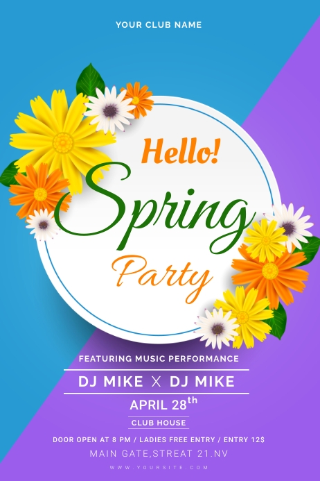 Copy of spring party | PosterMyWall