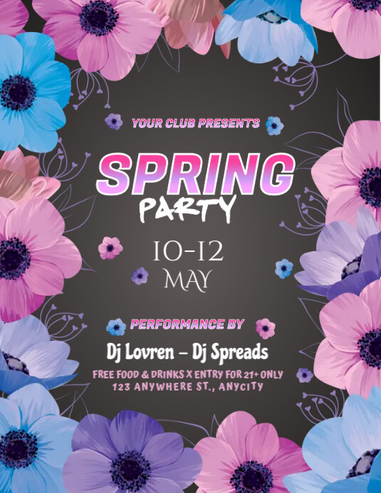Plantilla de Spring Party Design Template | PosterMyWall