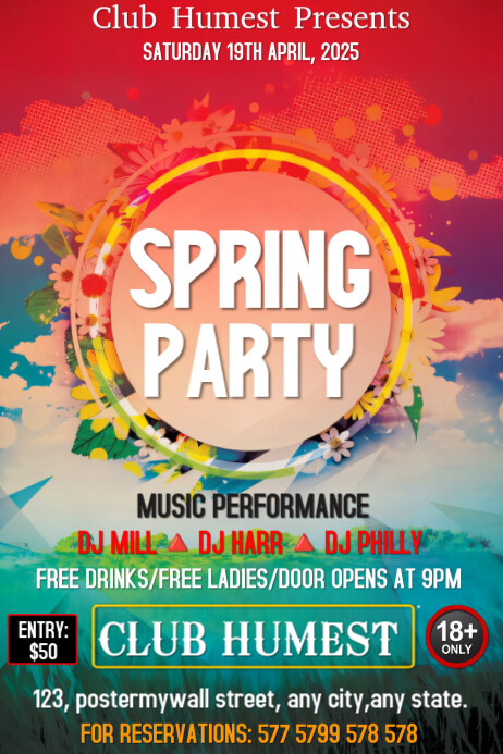 Copy of Spring Party Design | PosterMyWall