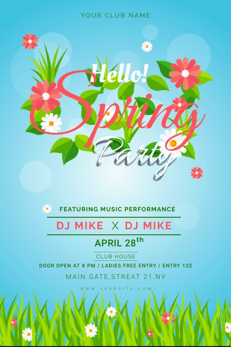 Copy of spring party | PosterMyWall