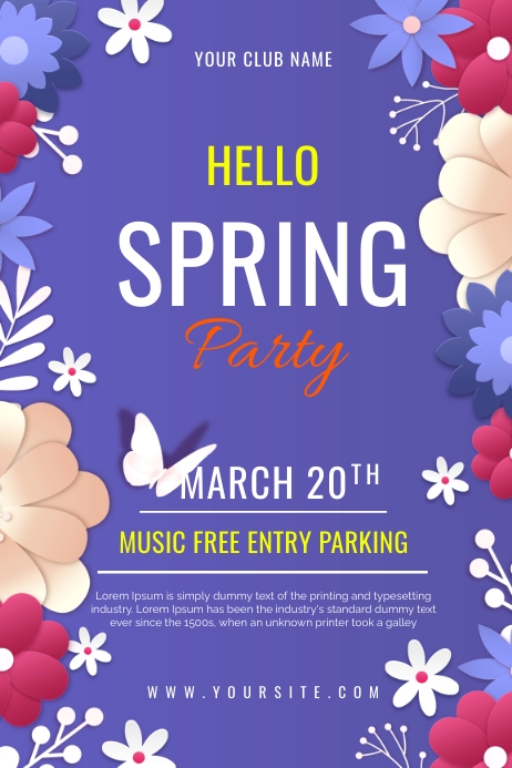 spring party Template | PosterMyWall