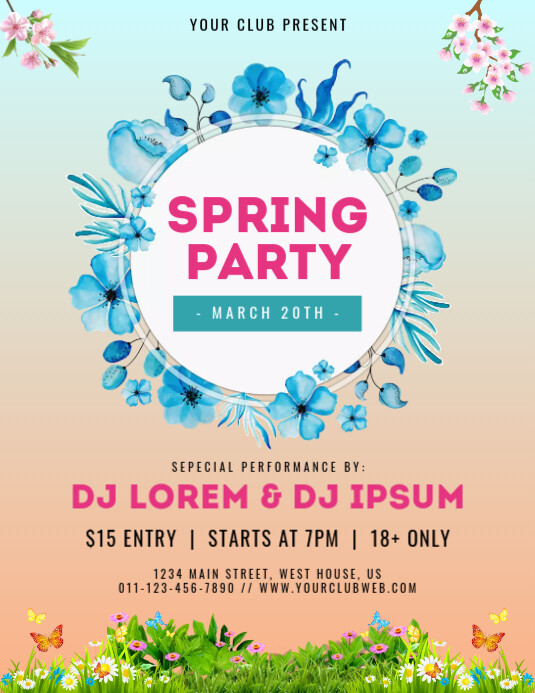 spring party Template | PosterMyWall