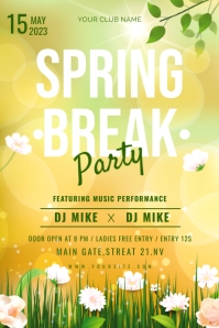 Spring Break Party Poster Template | PosterMyWall