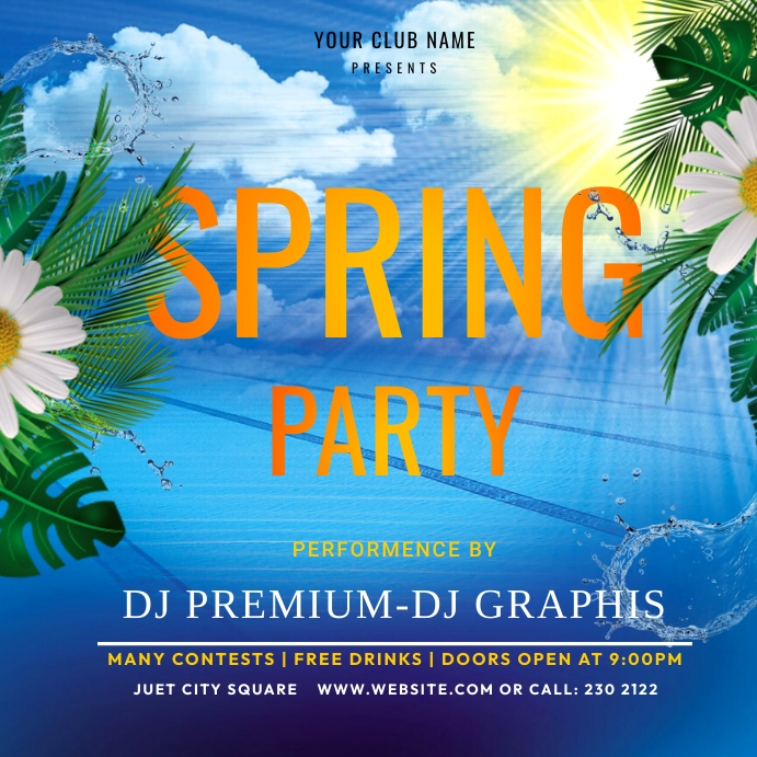 spring party Template | PosterMyWall