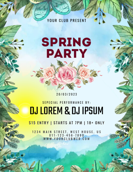 Copy of spring party | PosterMyWall