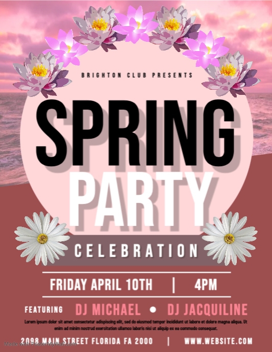 SPRING PARTY Template | PosterMyWall