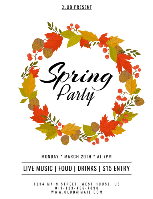 spring party Template | PosterMyWall