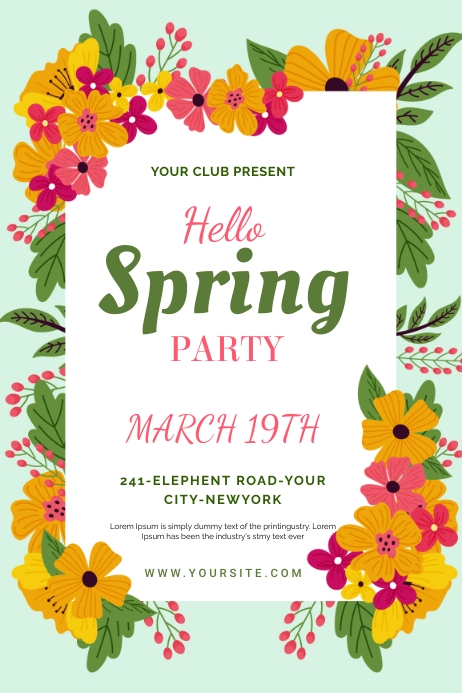 spring party Template | PosterMyWall