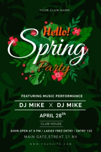 Spring Break Party Poster Template | PosterMyWall
