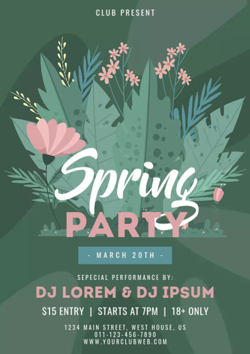 Plantilla de spring party | PosterMyWall