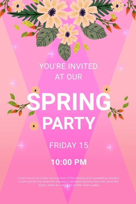 Copy of spring party | PosterMyWall