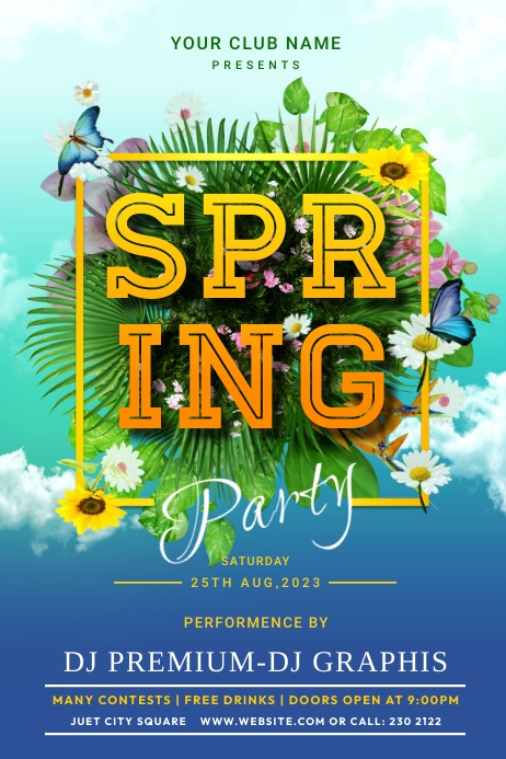 Copy of spring party | PosterMyWall