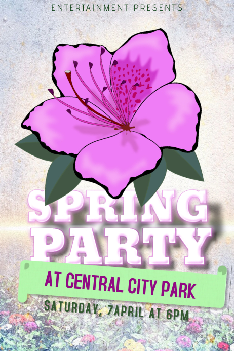 spring party event flyer template | PosterMyWall
