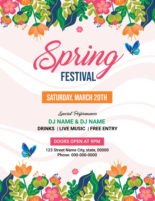 Spring Party Flyer Template | PosterMyWall