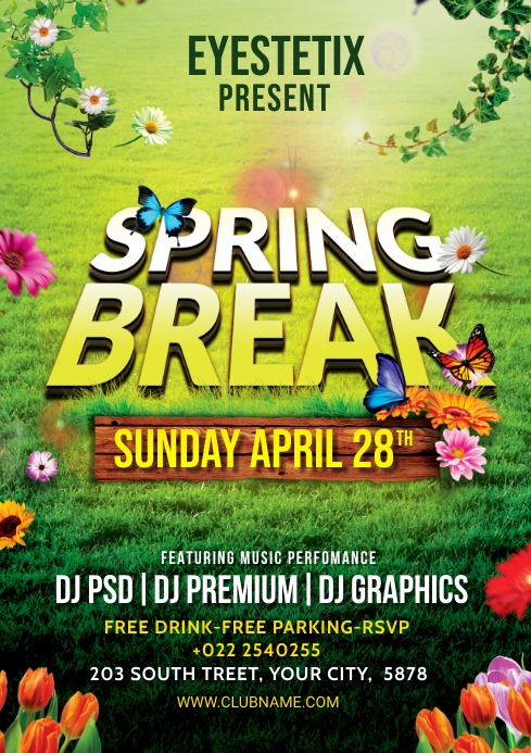 Spring party flyer Template | PosterMyWall