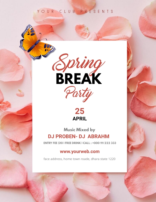 Spring Party Flyer Template | PosterMyWall