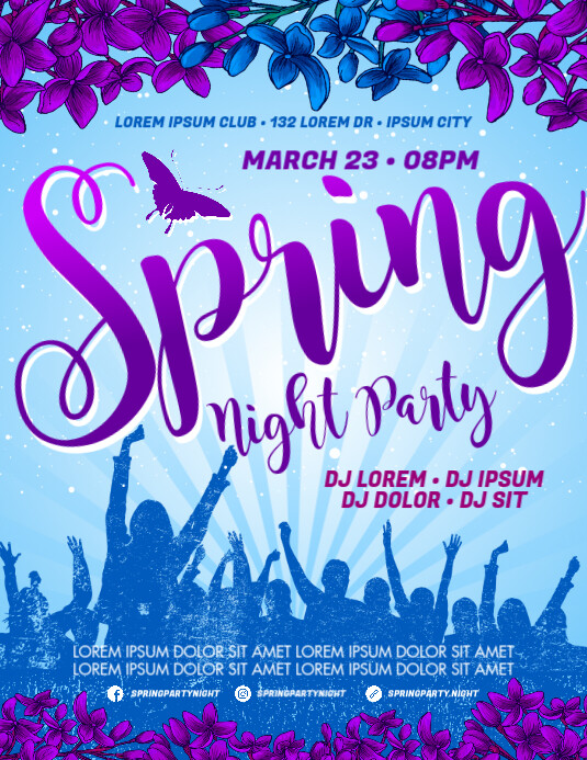 SPRING PARTY FLYER Template | PosterMyWall