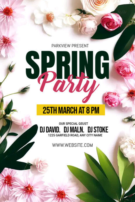 Copy of Spring party flyer | PosterMyWall