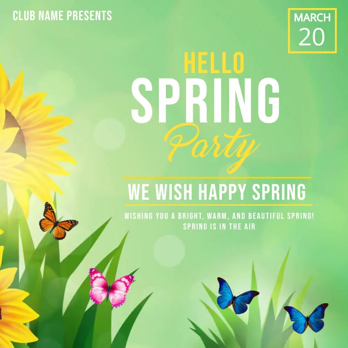 Spring Party Flyer Template | PosterMyWall