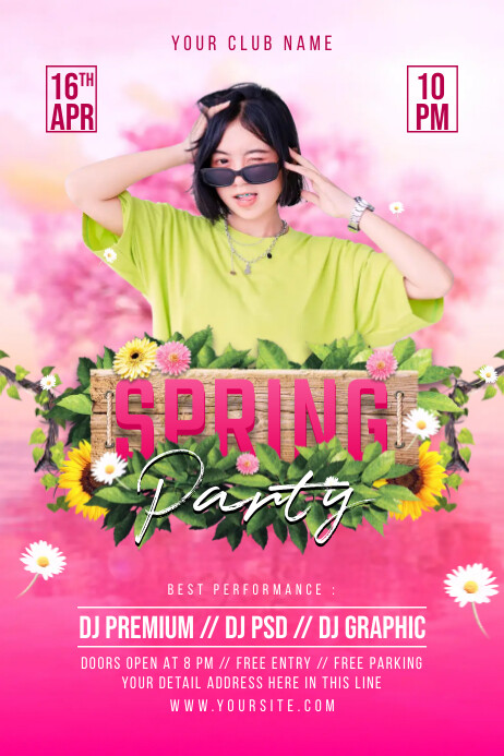 Spring Party Flyer / Poster Template | PosterMyWall