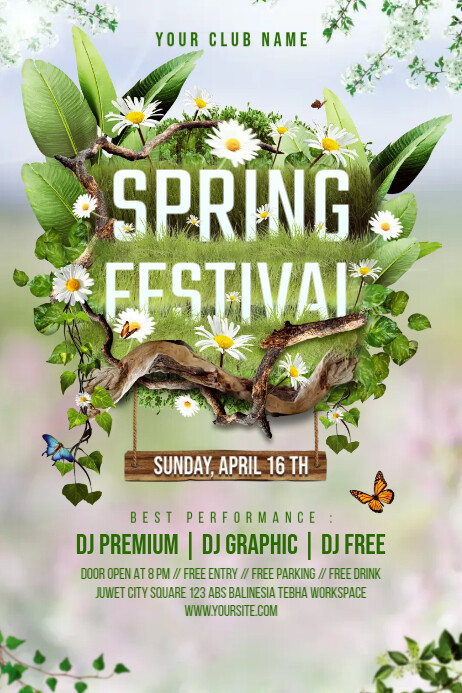 Copy of Spring Party Flyer / Poster Template | PosterMyWall
